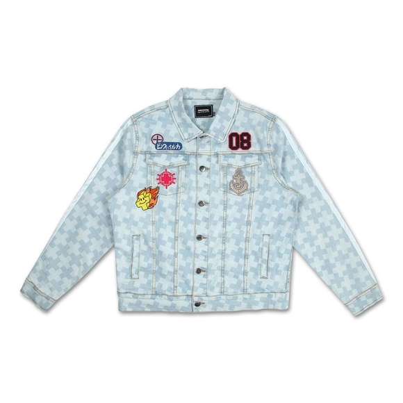 Pink Dolphin | Jackets & Coats | New Pink Dolphin Checkered Denim ...
